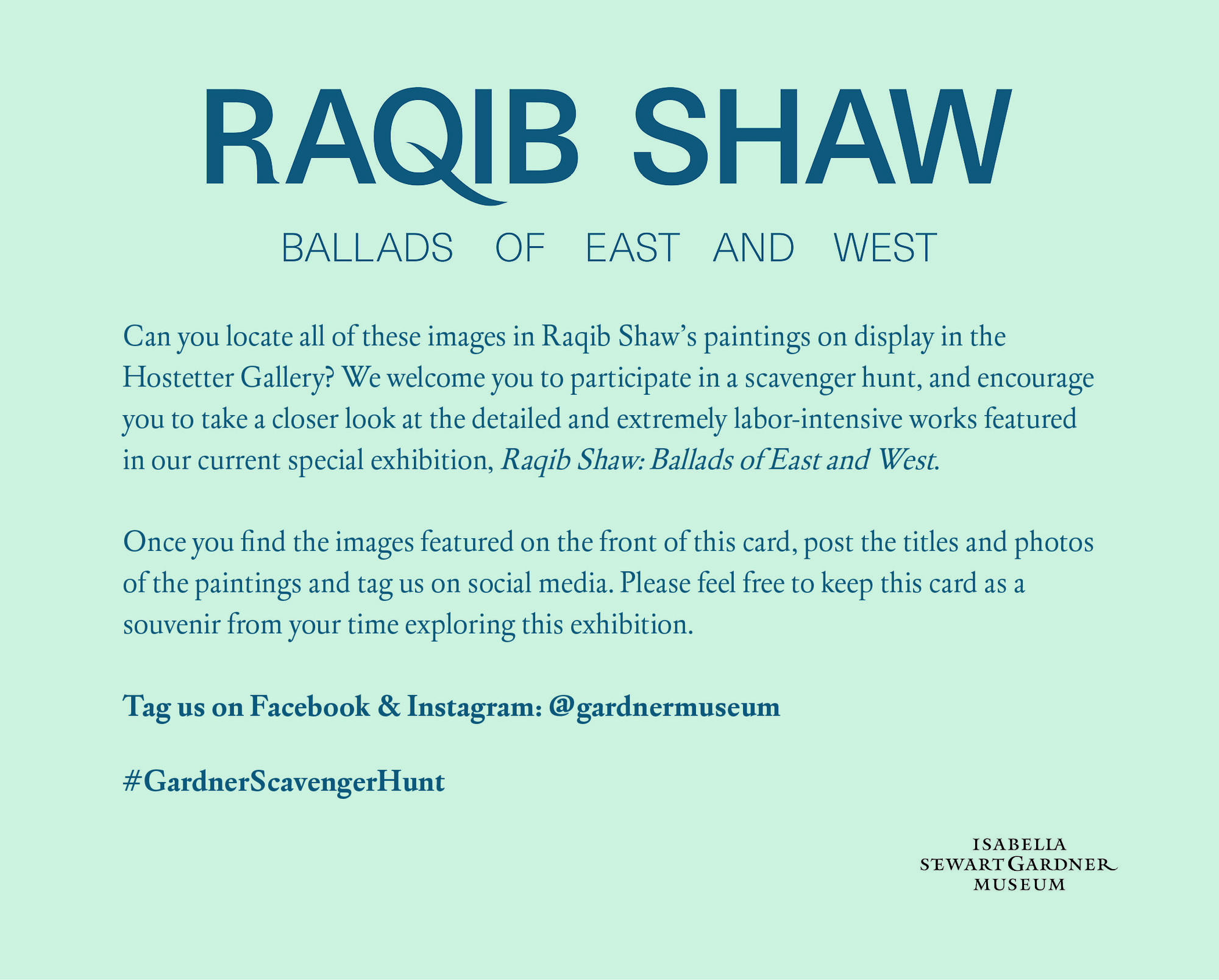 Scavenger Hunt | Isabella Stewart Gardner Museum